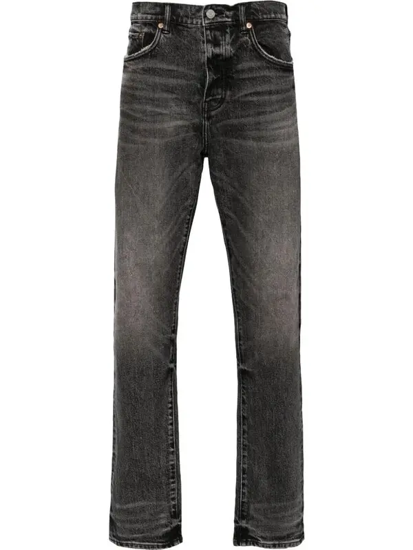PURPLE BRAND Distressed Slim-fit Jeans - Black