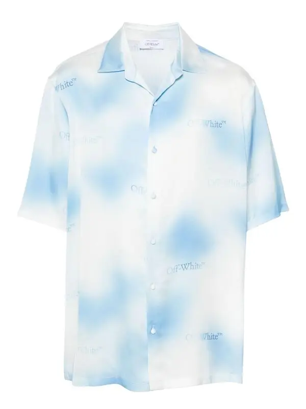 Off-White Gradient Bowling Shirt - Blue