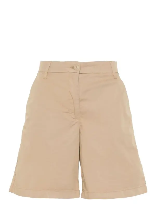 Tommy Hilfiger Logo-embroidered Bermuda Shorts - Neutrals
