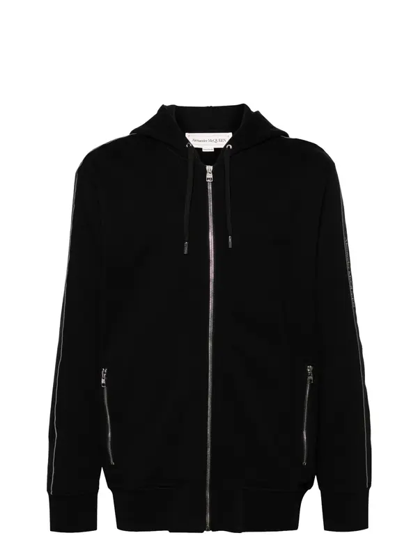 Alexander McQueen Logo-trimmed Cotton Hoodie - Black