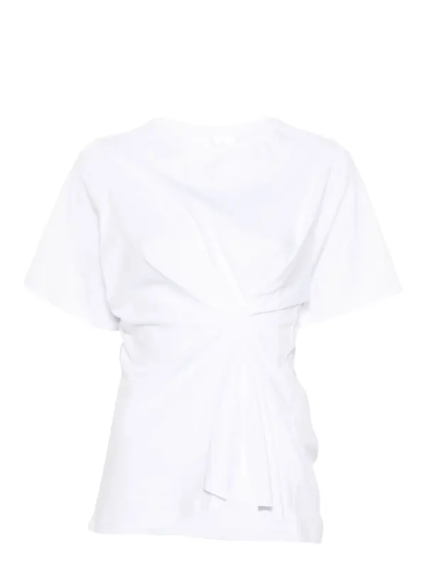 Victoria Beckham Inverted-pleats T-shirt - White