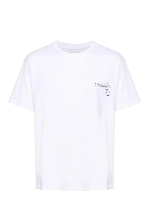 3.PARADIS X Edgar Plans Cotton T-shirt - White