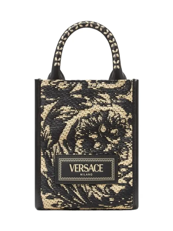 Versace Mini Barocco Athena Tote Bag - Black