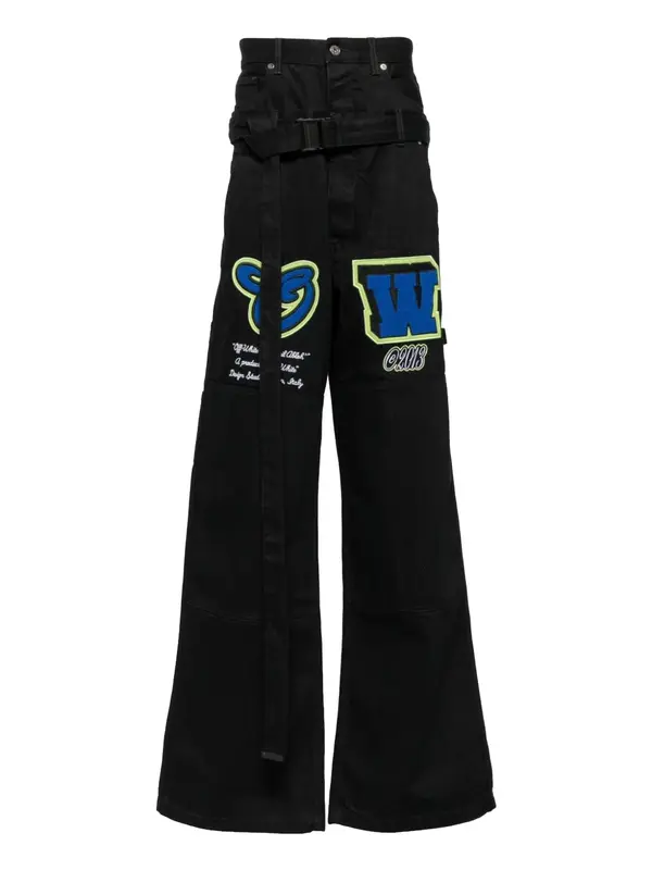 Off-White Vars Hamer Wide-leg Jeans - Black