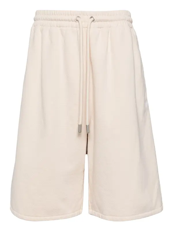 Off-White Diag-stripe Cotton Track Shorts - Neutrals