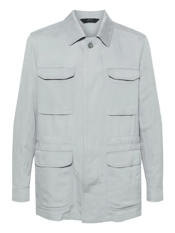 Brioni Sahariana Shirt Jacket - Blue