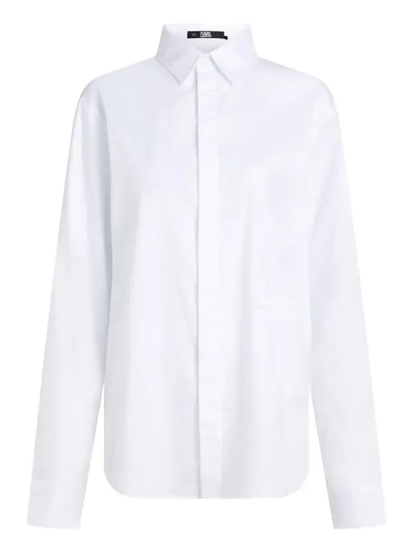 Karl Lagerfeld Monogram-embroidered Shirt - White