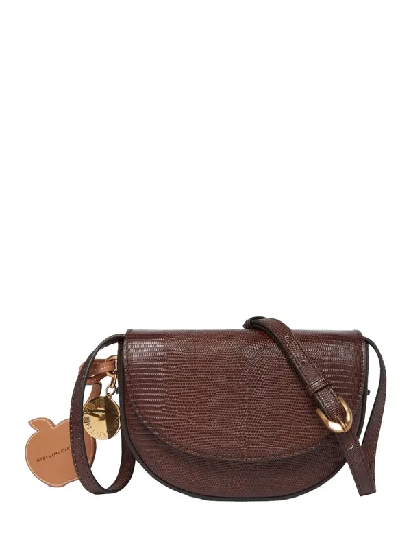 Stella McCartney Frayme Embossed Shoulder Bag - Brown