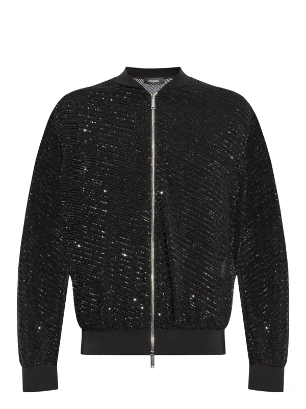 Dsquared2 Sequinned Bomber Jacket - Black