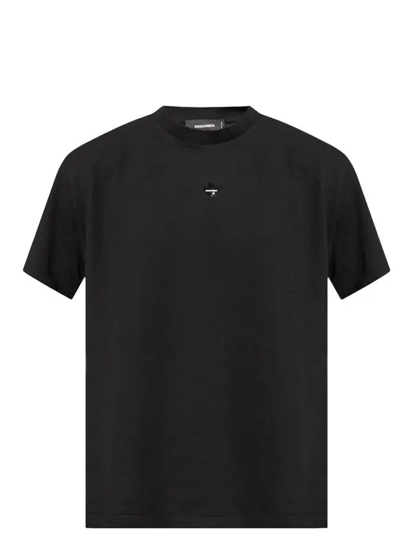 Dsquared2 Logo-appliquéd Cotton T-shirt - Black