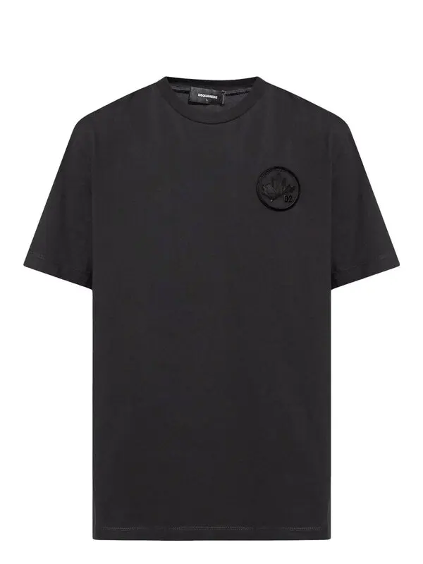 Dsquared2 Logo-appliquéd Cotton T-shirt - Black