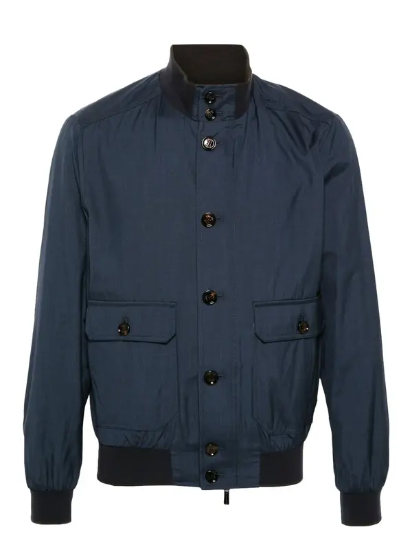 MOORER Carlos-go Zip-up Jacket - Blue