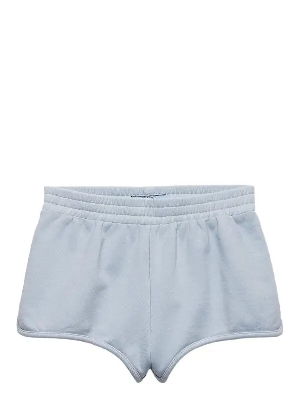 Prada Logo-patch Fleece Shorts - Blue