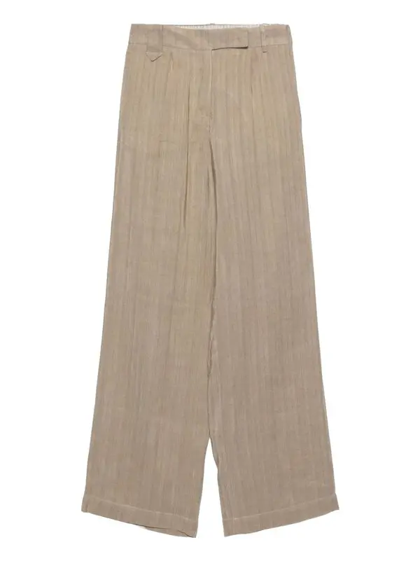 ALYSI Herringbone Trousers - Neutrals