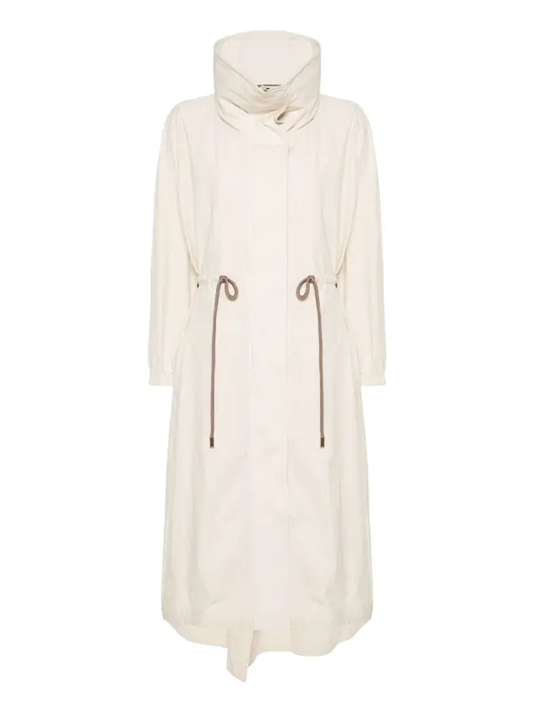 MOORER Madalyn-wfc Hooded Coat - Neutrals