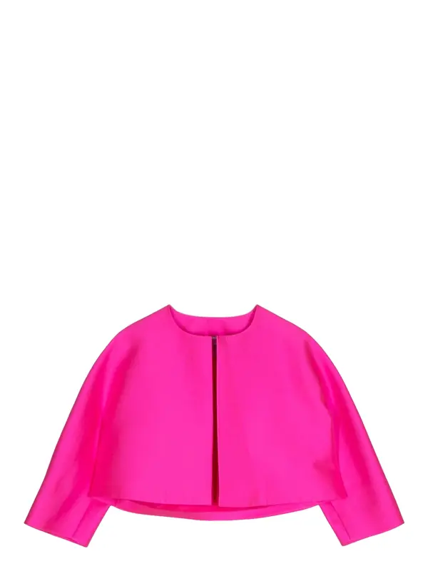 Dice Kayek Satin Cropped Jacket - Pink