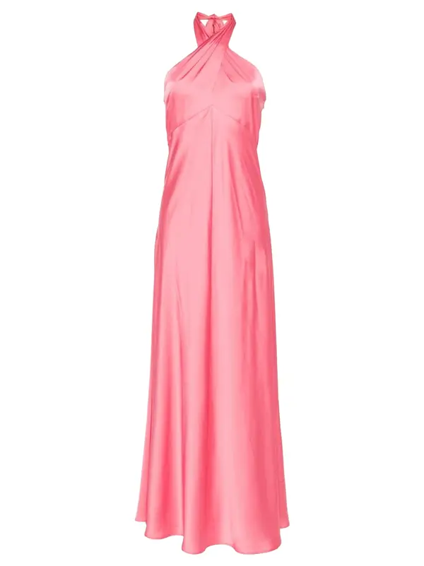 D.exterior Halterneck Maxi Dress - Pink