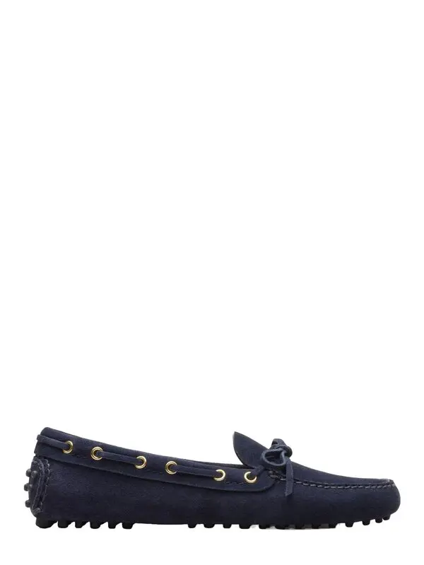 Car Shoe Suede Driving Shoes - Blue