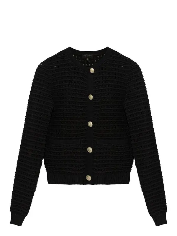 Rag & Bone Marlee Ribbed-knit Cardigan - Black