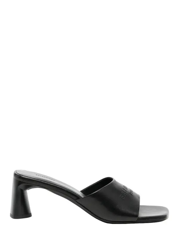 Balenciaga Duty Free Leather Sandals - Black
