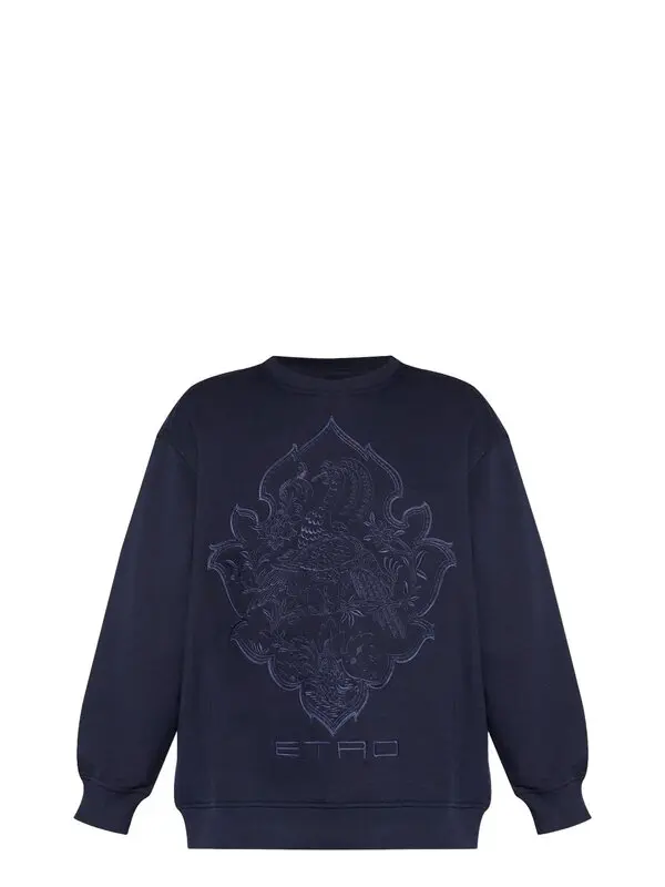 Etro Logo-embroidered Sweatshirt - Blue