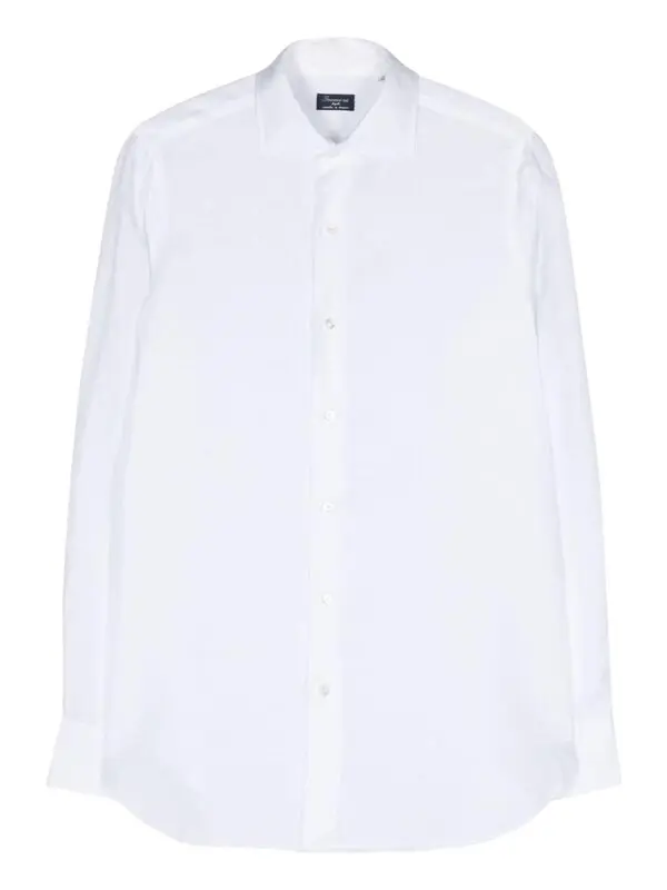 FINAMORE 1925 Semi-sheer Long-sleeve Shirt - White
