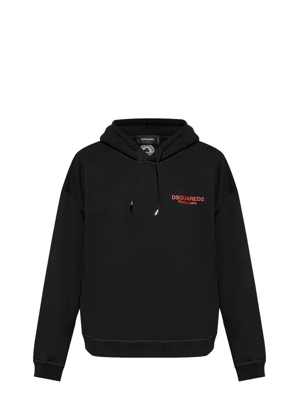 Dsquared2 Logo-print Drawstring Hoodie - Black