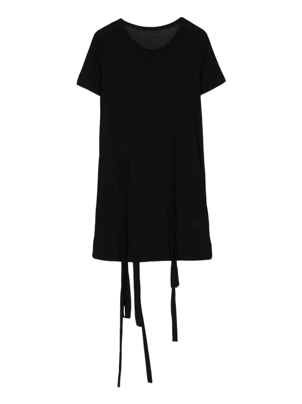 Yohji Yamamoto Drawstring Long T-shirt - Black