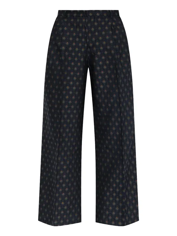 Etro Geometric-print Palazzo Pants - Blue