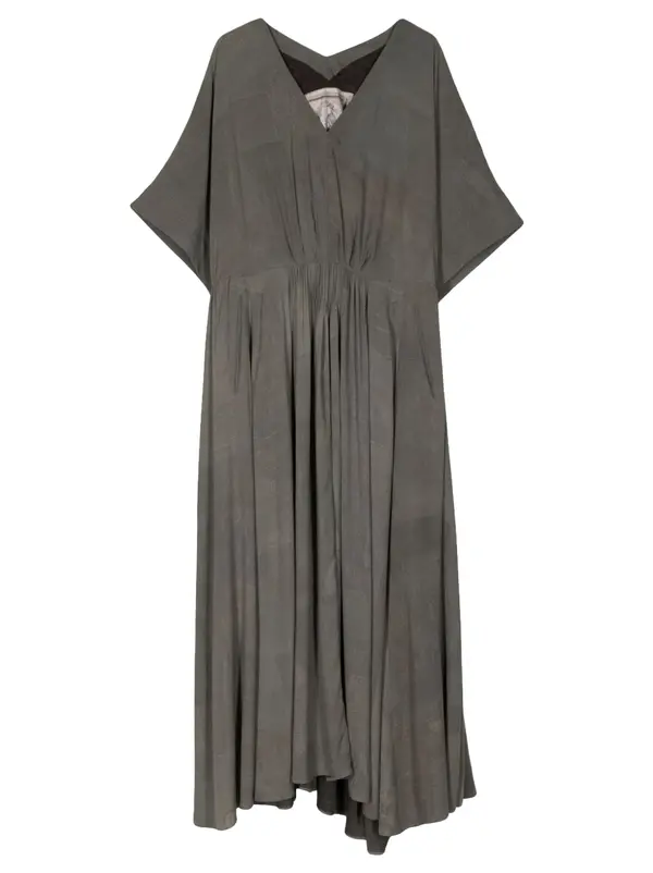 ZIGGY CHEN Draped Stretch-silk Max Dress - Grey