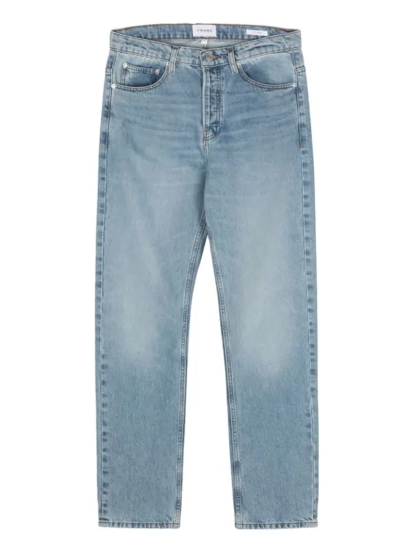 FRAME The Straight Stonewashed Jeans - Blue