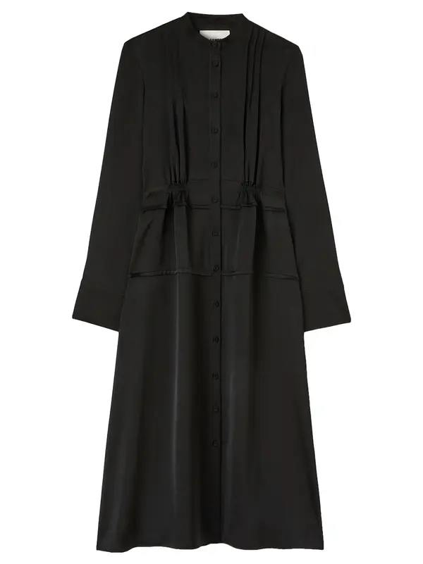 JIL SANDER Collarless Midi Dress - Black