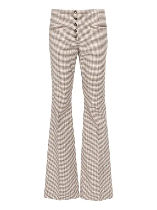 COURREGES Tailored Checked Trousers - White