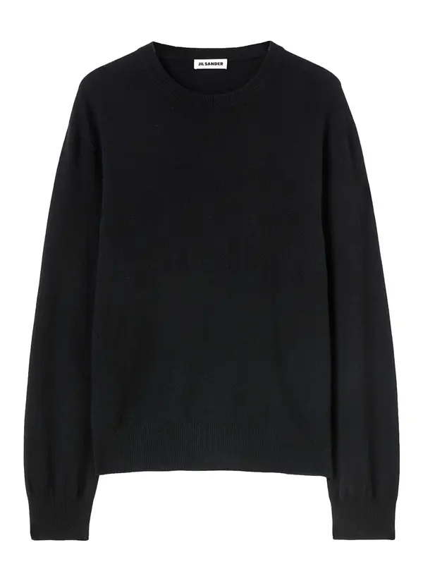 JIL SANDER Round-neck Cashmere Jumper - Black