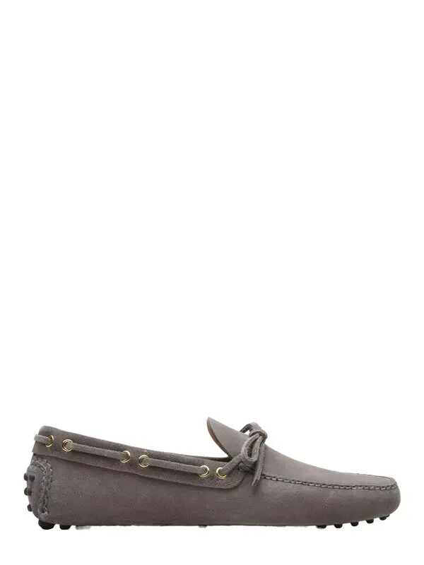 Car Shoe Suede Driving Shoes - Grey