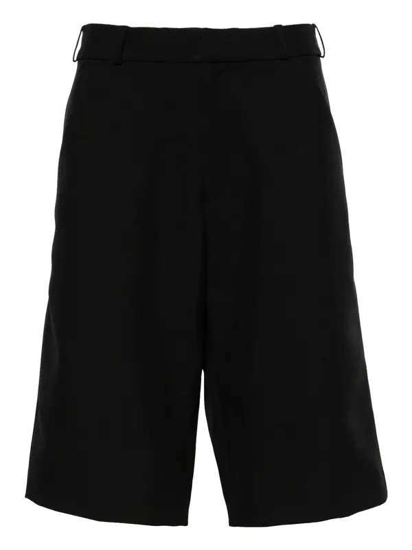 Coperni Logo-plaque Tailored Bermuda Shorts - Black