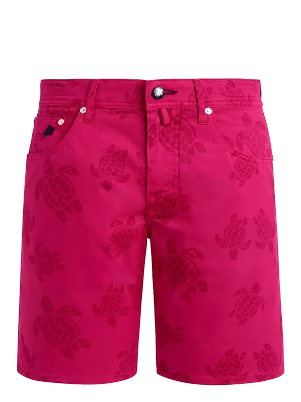 Vilebrequin Logo-print Cotton-blend Shorts - Purple