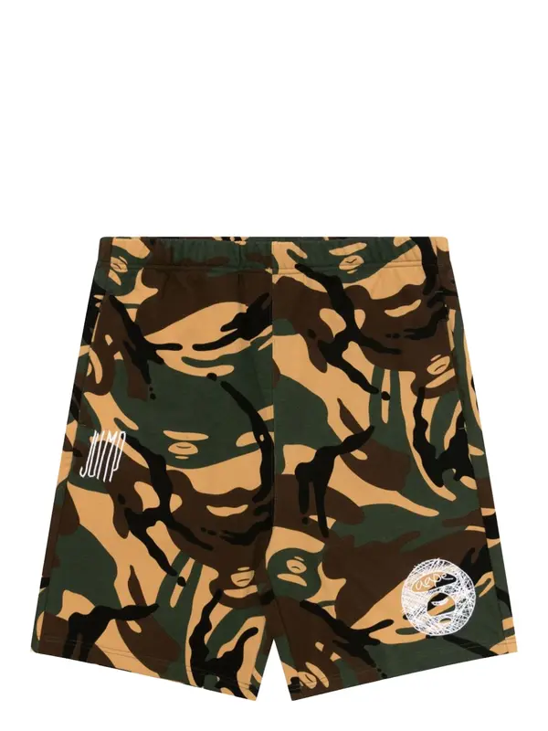 AAPE BY *A BATHING APE® Camouflage-print Track Shorts - Green
