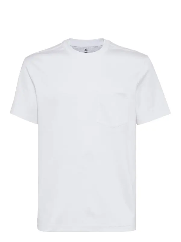 Brunello Cucinelli Patch-pocket Crew-neck T-shirt - White