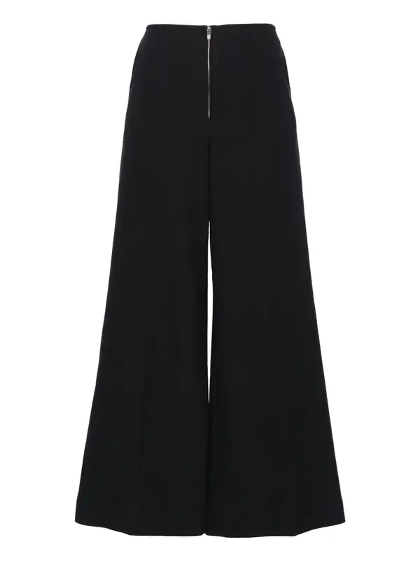 TOTEME Mid-rise Wide-leg Trousers - Black