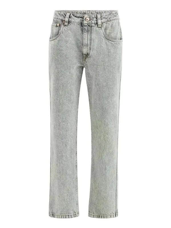 Brunello Cucinelli Mid-rise Tapered Jeans - Blue