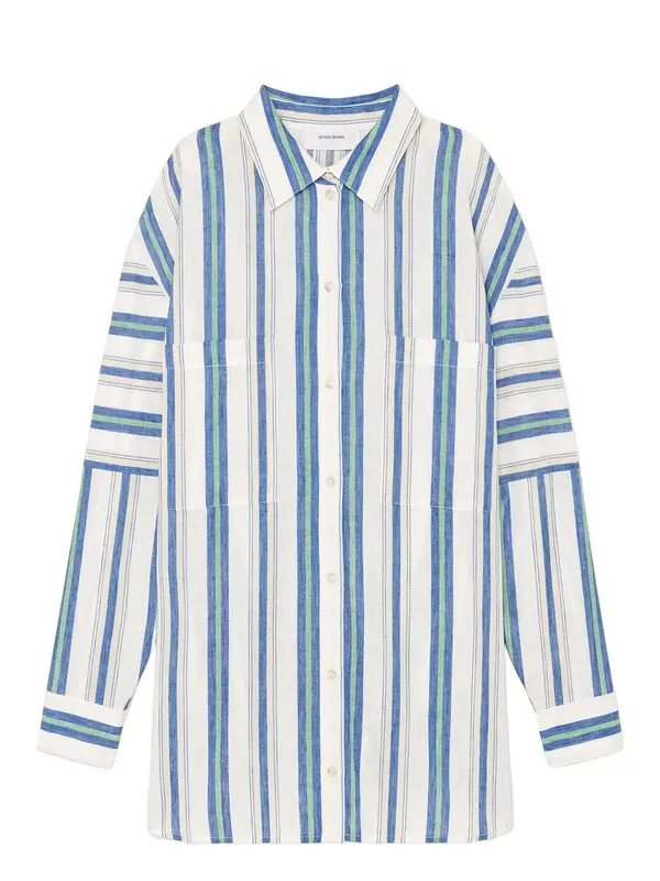 Bondi Born Verdi Oversize Shirt Dress - Lapis