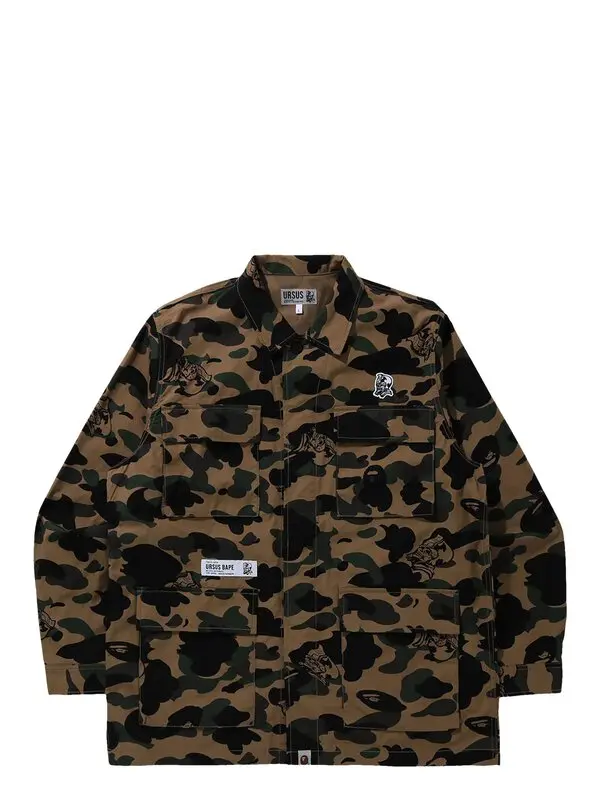 A BATHING APE Ursus Military Shirt - Green