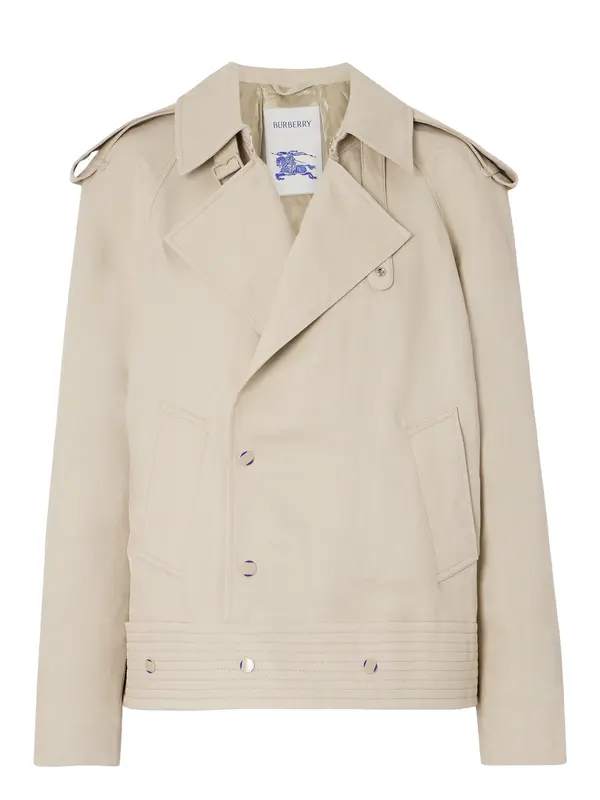Burberry Canvas Trench Coat - Cream