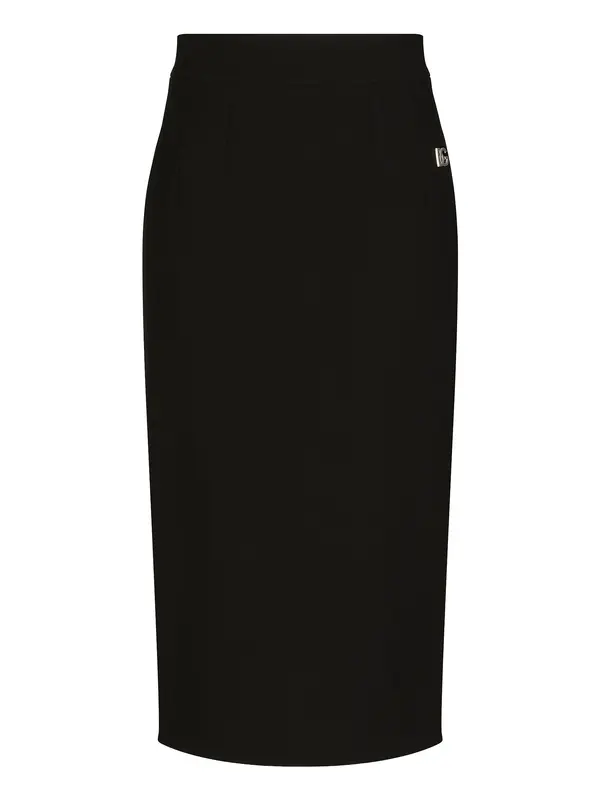 Dolce & Gabbana Stretch Woolen Skirt - Black
