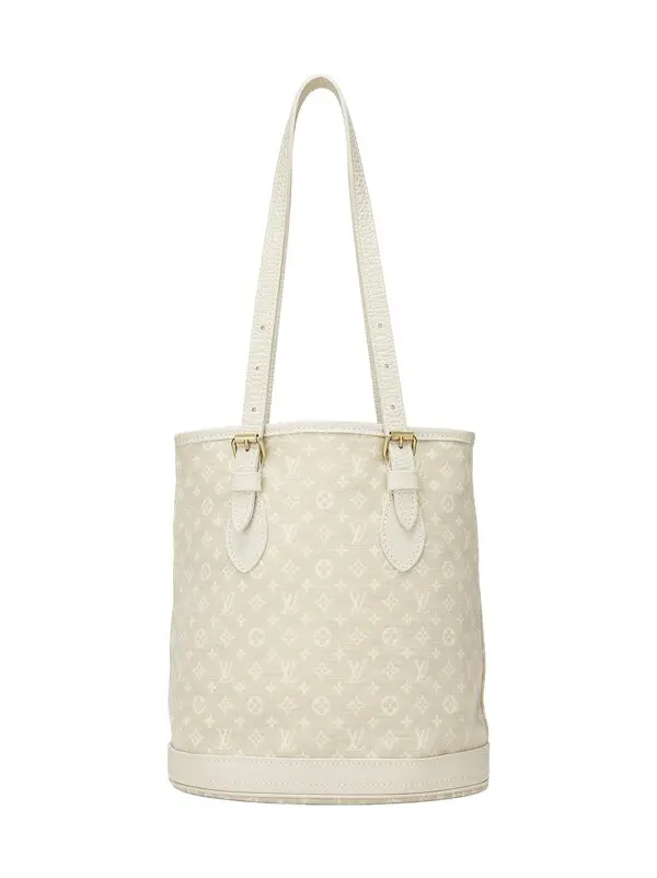 LOUIS VUITTON Monogram Mini Lin Bucket - Beige