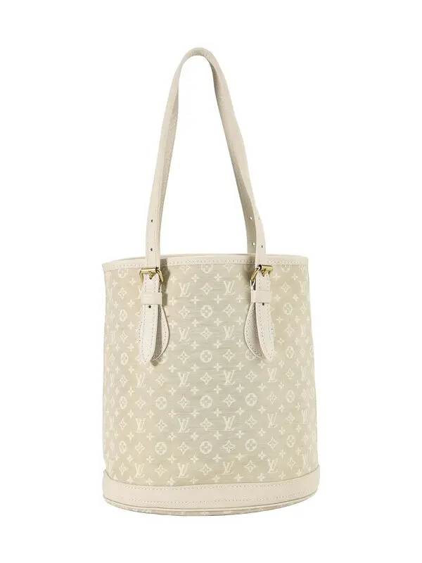 LOUIS VUITTON Monogram Mini Lin Bucket - Beige