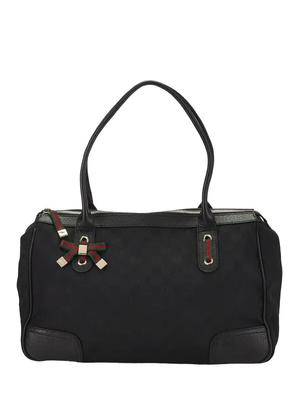 Gucci Gg Canvas Princy Tote - Black