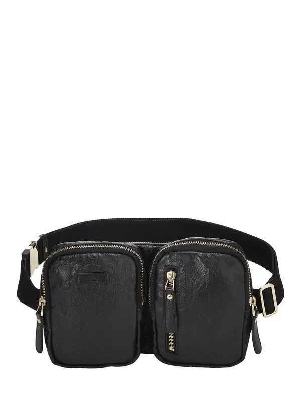 Gucci Ssima Double Pocket Waist Pouch - Black