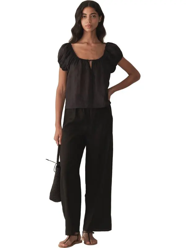 DÔEN Lavon Linen Pant - Black